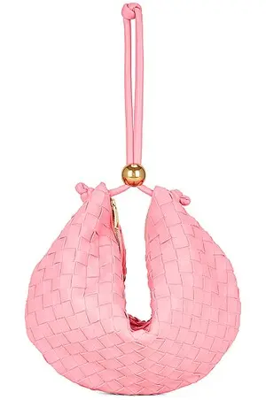 Bottega Veneta Medium Turn Pouch Bag In Pink - Ribbon & Gold
